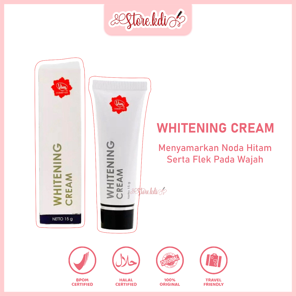 HITAM Viva Whitening Cream - 15gr - Facial Cream - Disguises Black ...