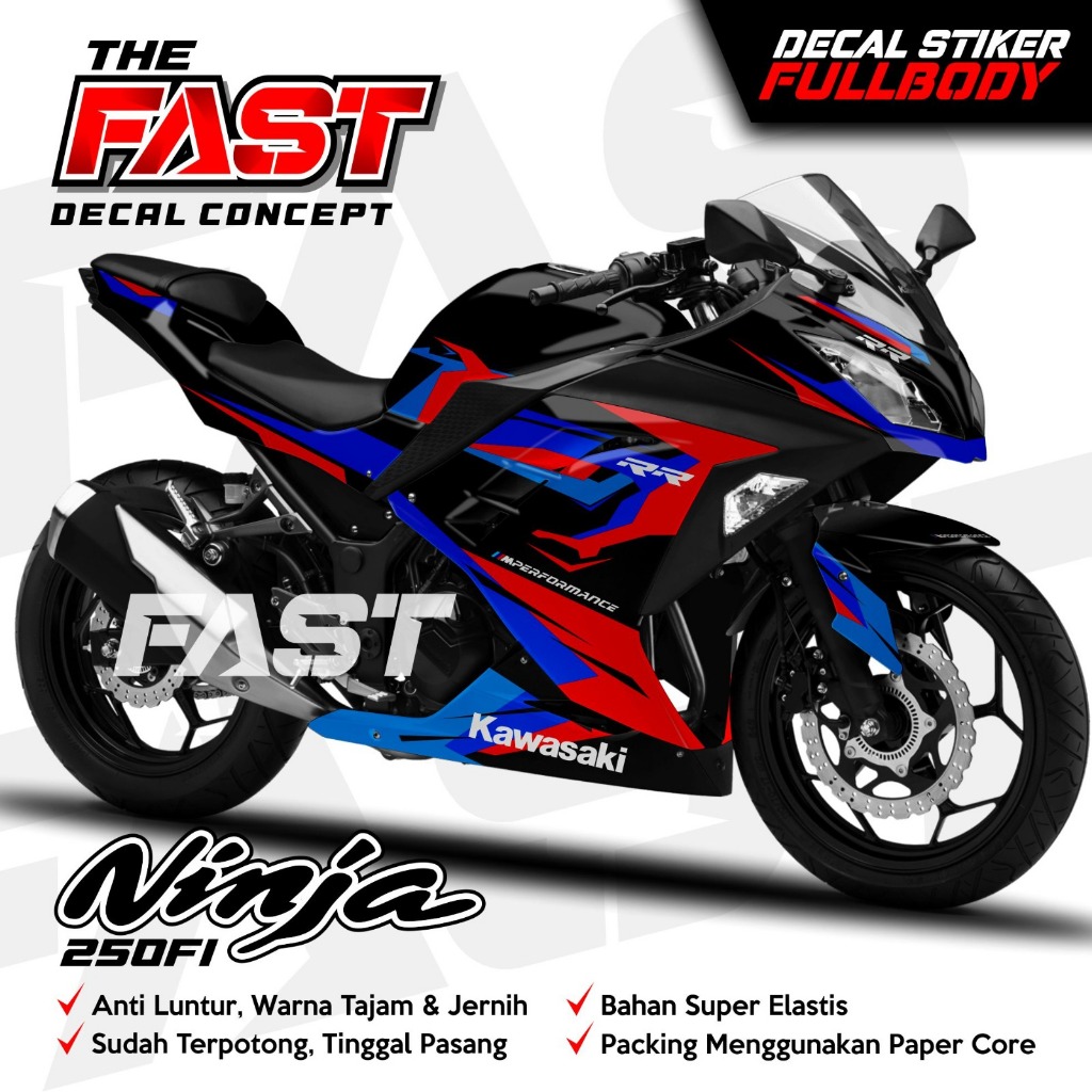 Kawasaki Ninja 250 Fi Fullbody Striping Decal Sticker Newest Simple ...