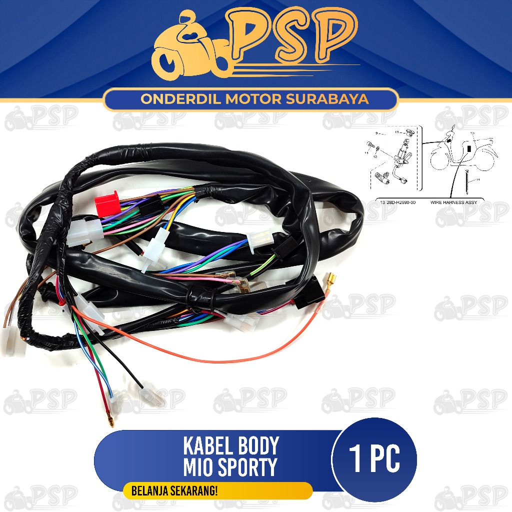 Mio Sporty Body Cable - Cable Cabel Alternating Rope Harness Wire Body ...