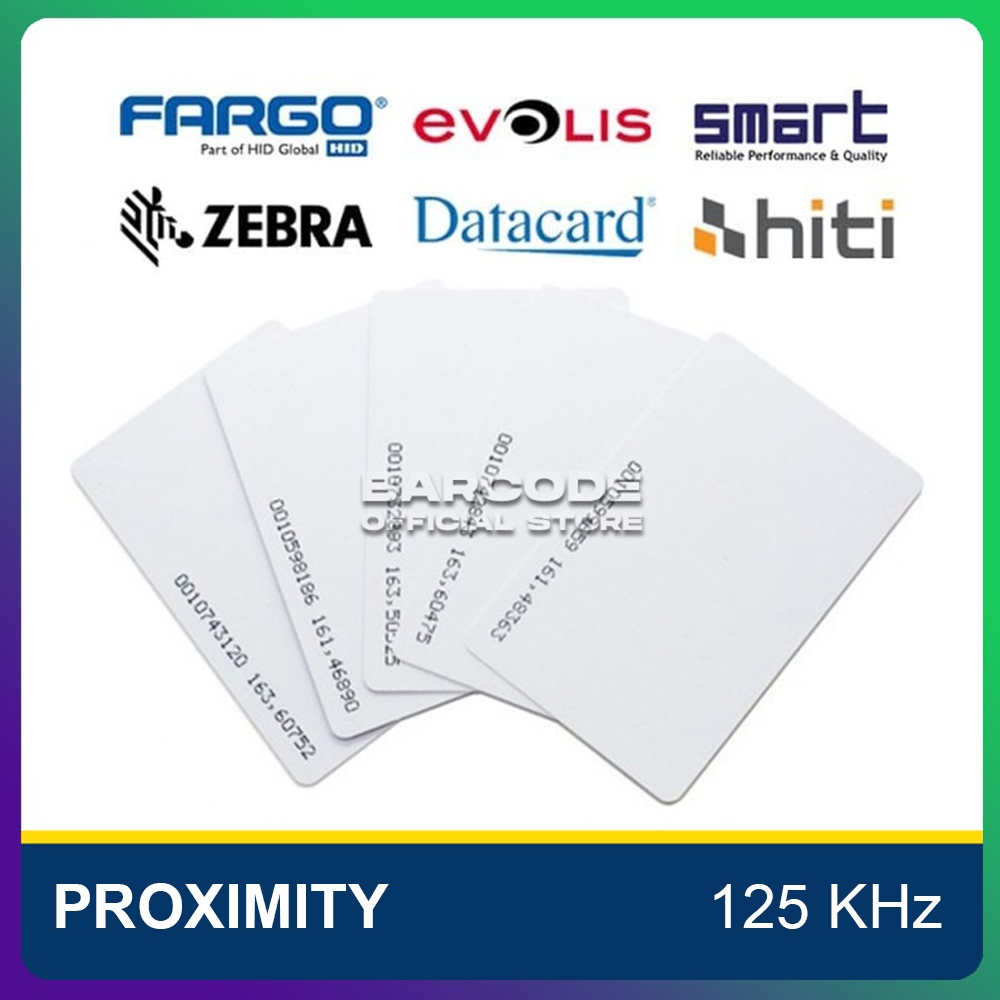 RFID Proximity Card 125 KHz Blank ID Card Printer PVC Datacard Evolis ...