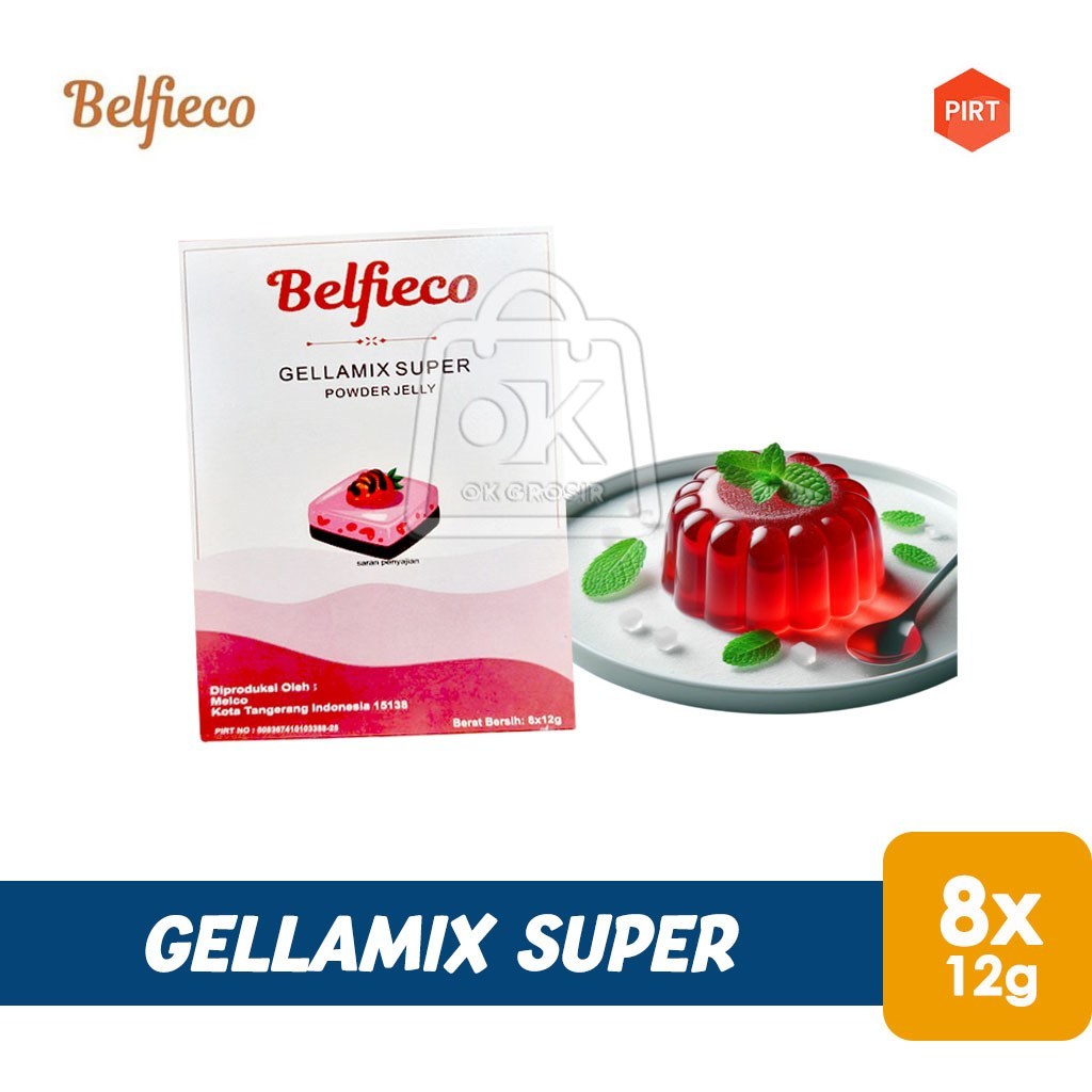 Belfieco Gellamix Super/Jelly Powder/Powder (1 Box Contains 8pcs ...