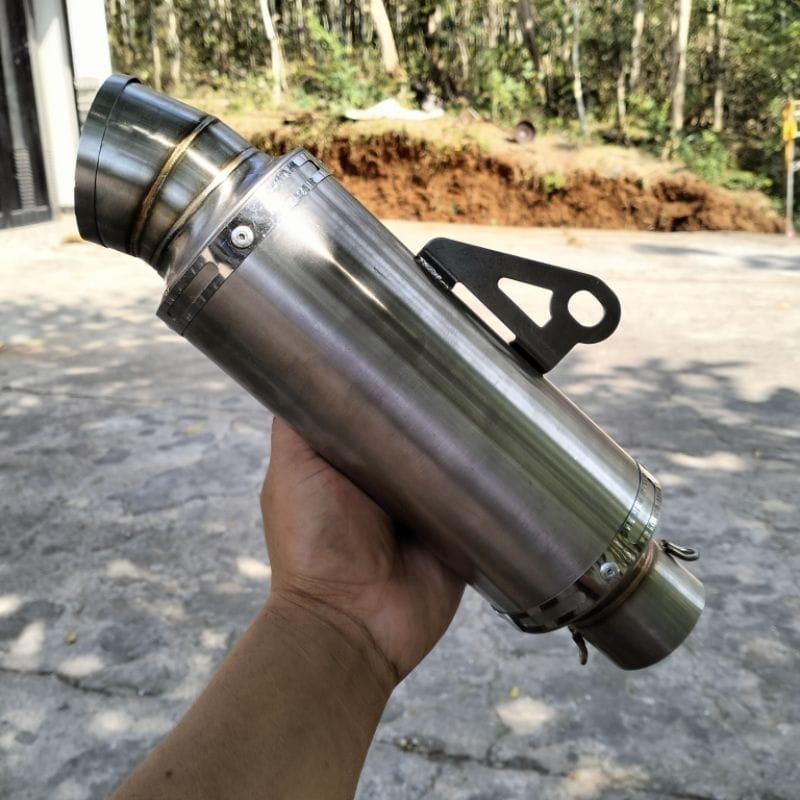 51mm stainless exhaust Muffler Canister for all motorcycles | Shopee ...
