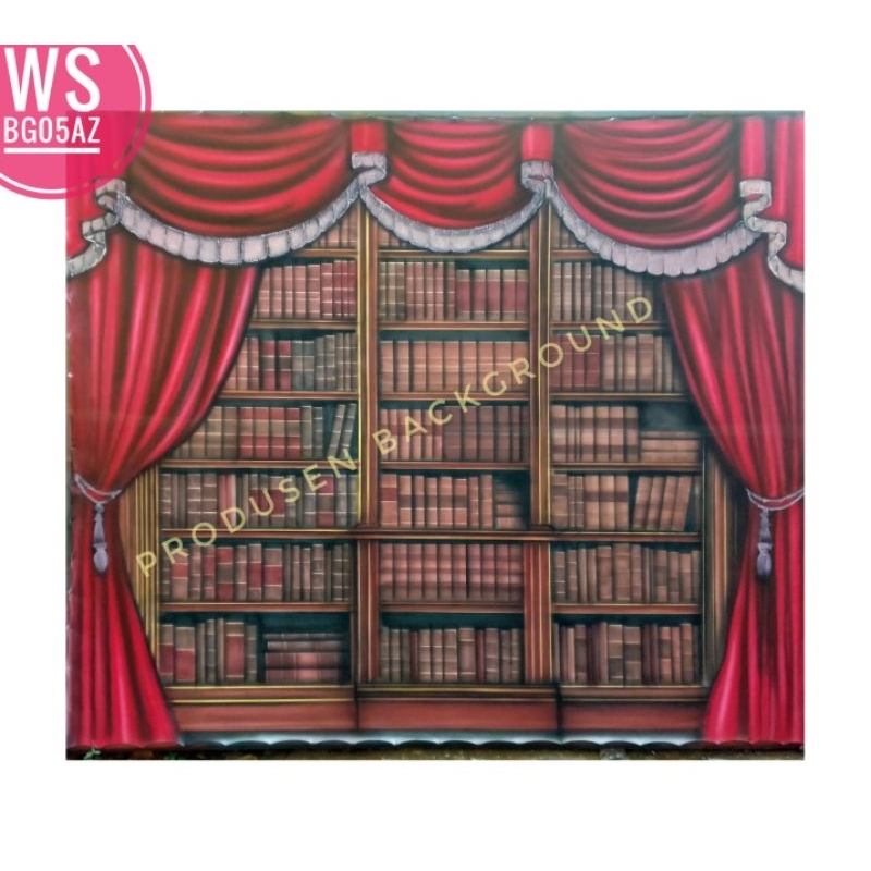 Ready 3x2,5m Fabric Graduation Background Bookshelf Background Photo ...