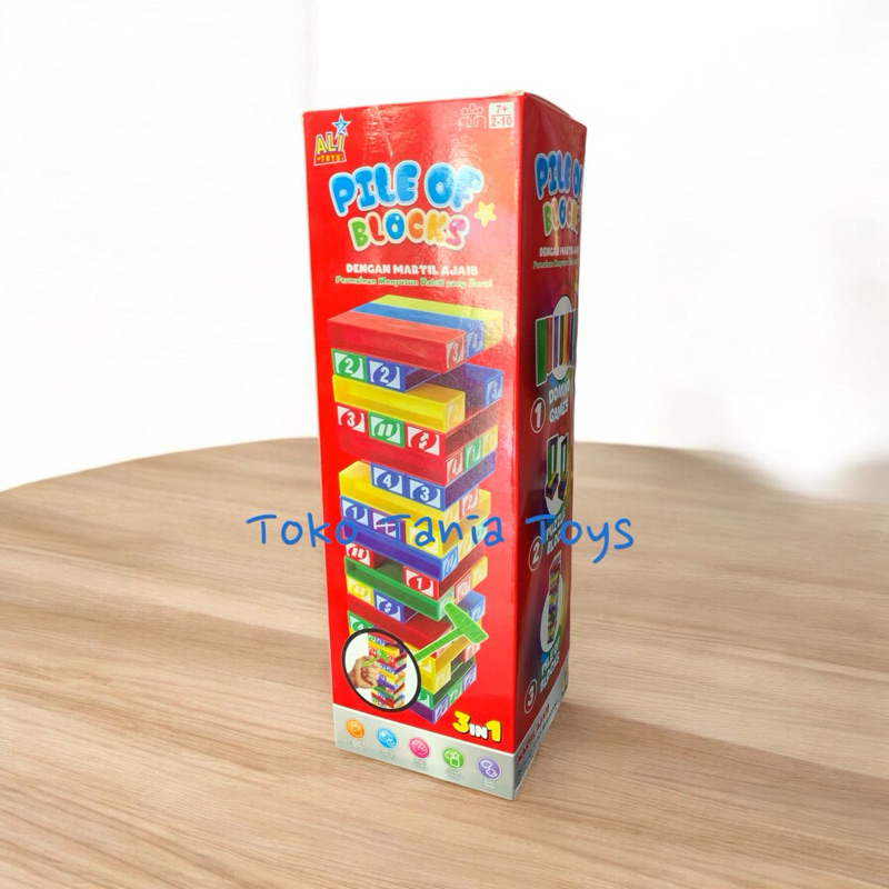 Toy stack height Stacking Blocks stacko tower mini Kids Balance Game ...