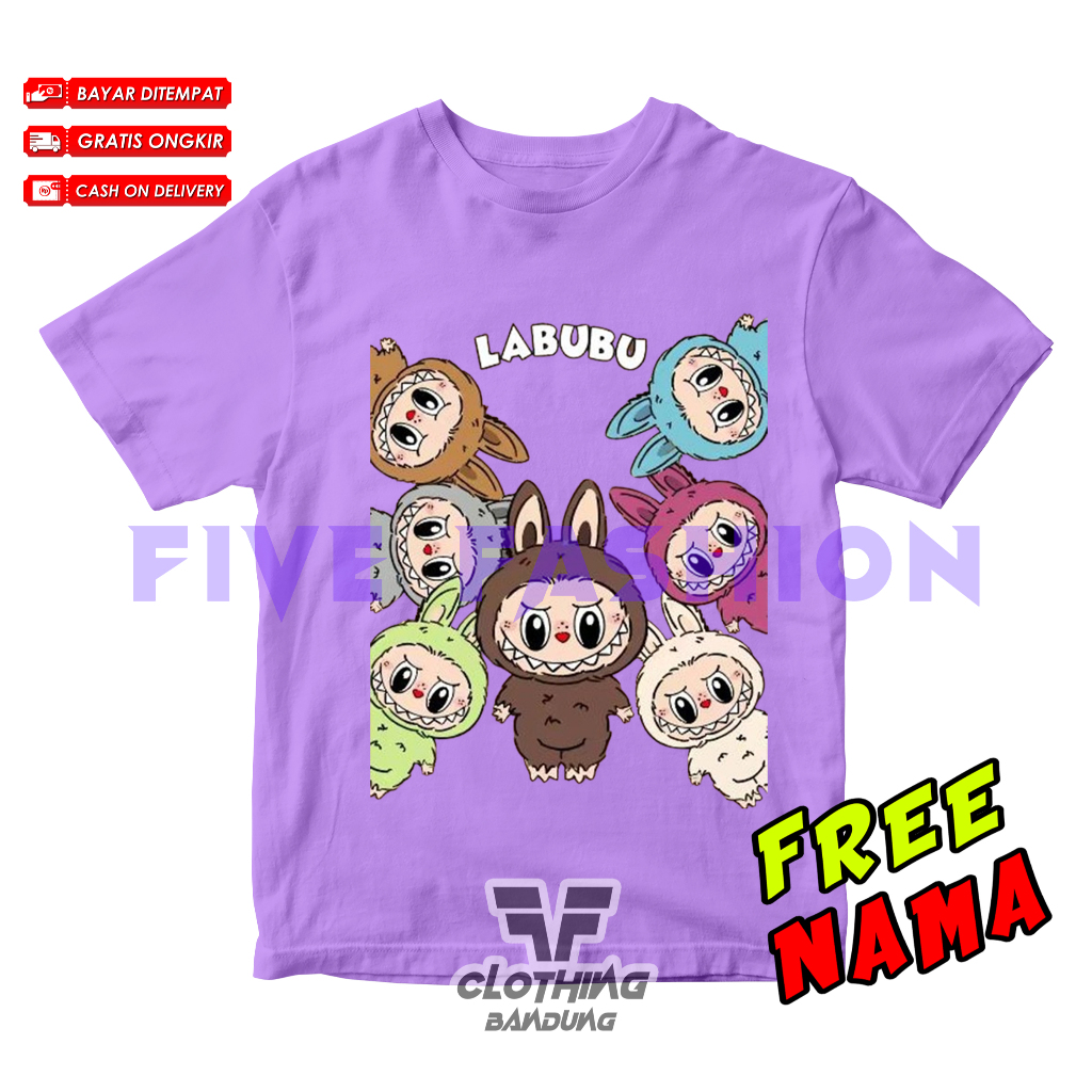 Labubu T-Shirts For Girls Boys THE MONSTER LABUBU MACARON | Shopee ...