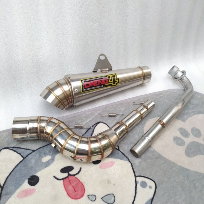 Big elbow 1set Canister exhaust daeng sai4 for Wave xrm RS 125 100 110 ...