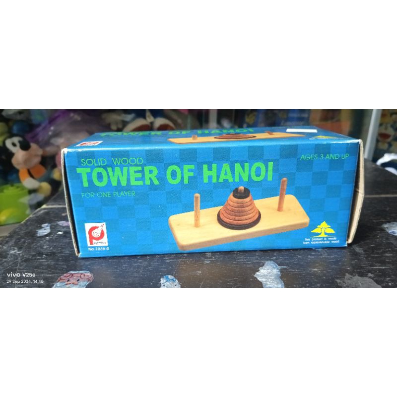 Tower of hanoi solid wood | Shopee Philippines
