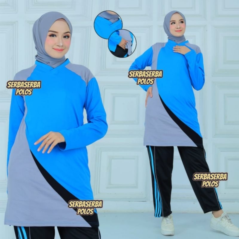 Muslim Women's Tunic Sports Suits / Latest Tunic Training Suits Long ...
