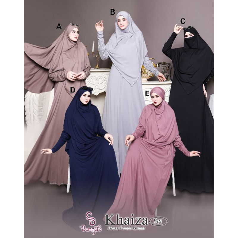 [ZS] Kaizha Set (Dress + French Khimar) | Shopee Philippines