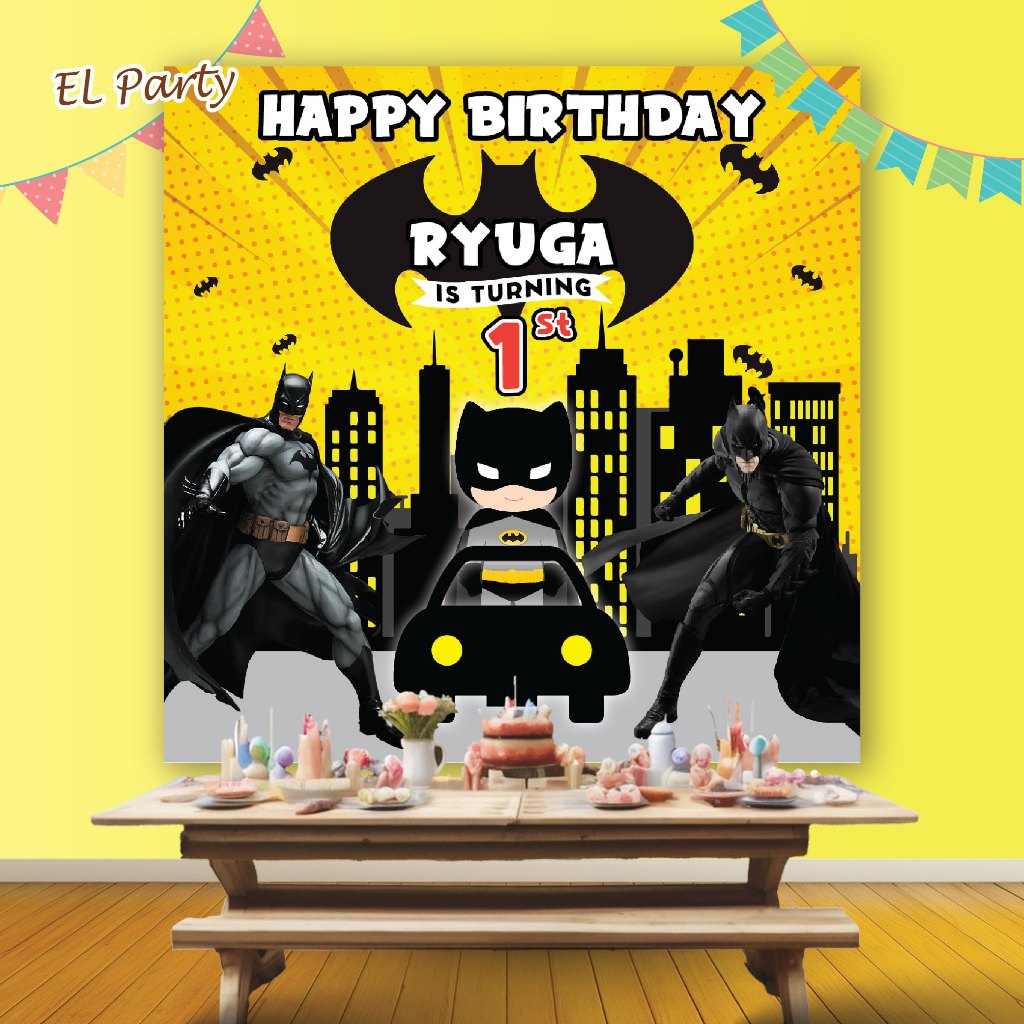 Batman Birthday Banner Birthday Banner Character Costume Background ...