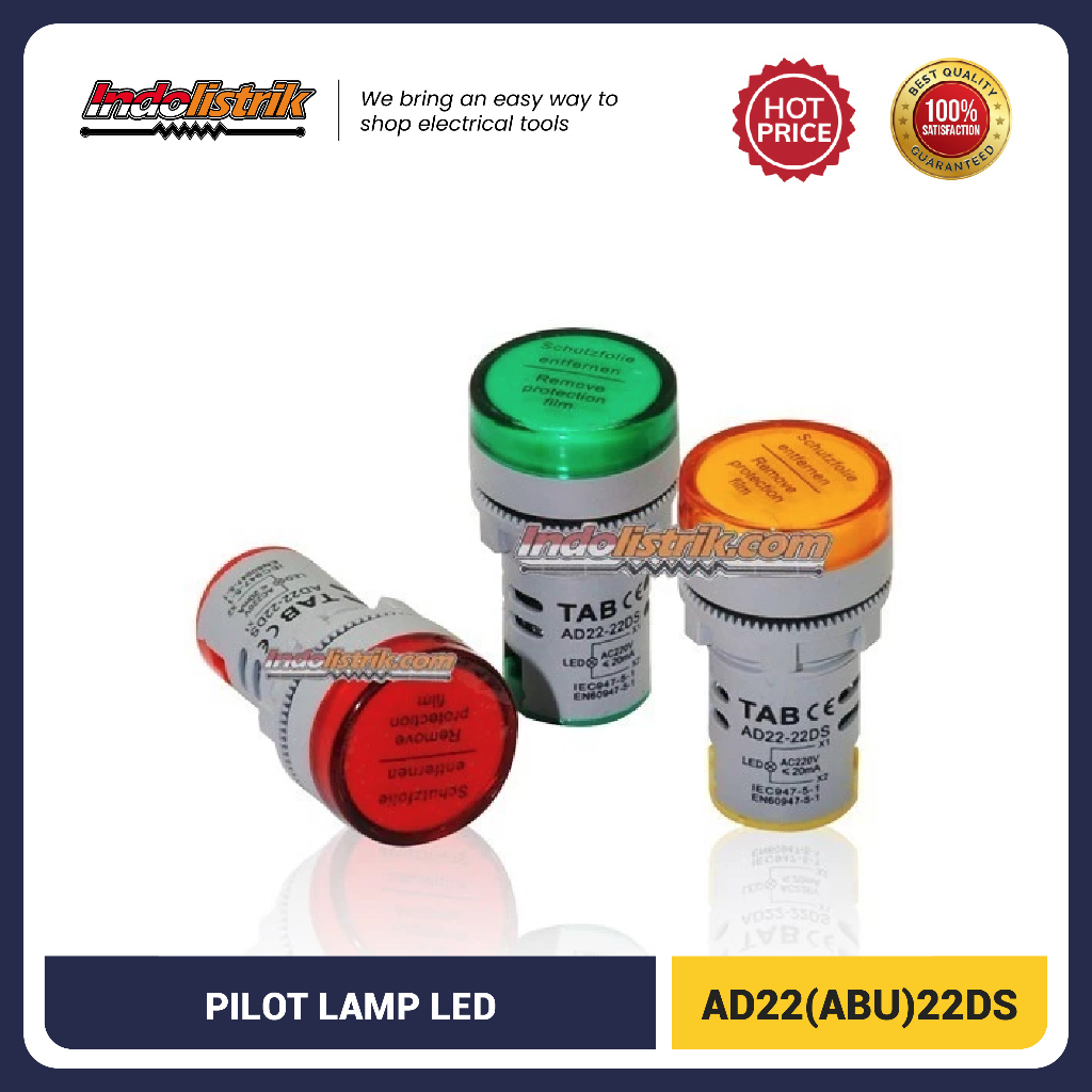 Pilot Lamp LED 22mm AD22 Abu 22DS 220V AC TAB - ORIGINAL - - WHOLESALE ...