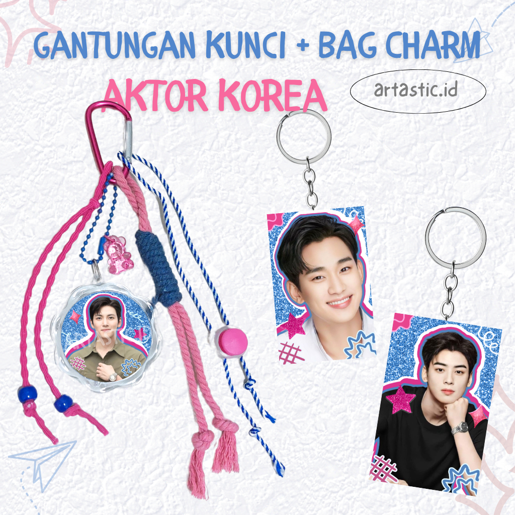 GANTUNGAN Korean Actor Keychain | Korean Actor Charm Bag | Korean Actor ...