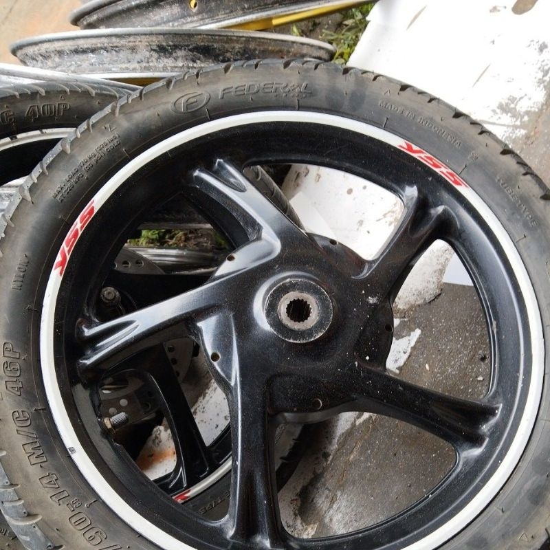 Rear rim of Yamaha Mio j Mio sporty Mio soul original motorbike removed ...