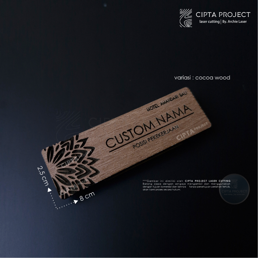 Wooden Name Tag | Magnetic Name Tag | Custom Magnetic Name Tag | Custom ...