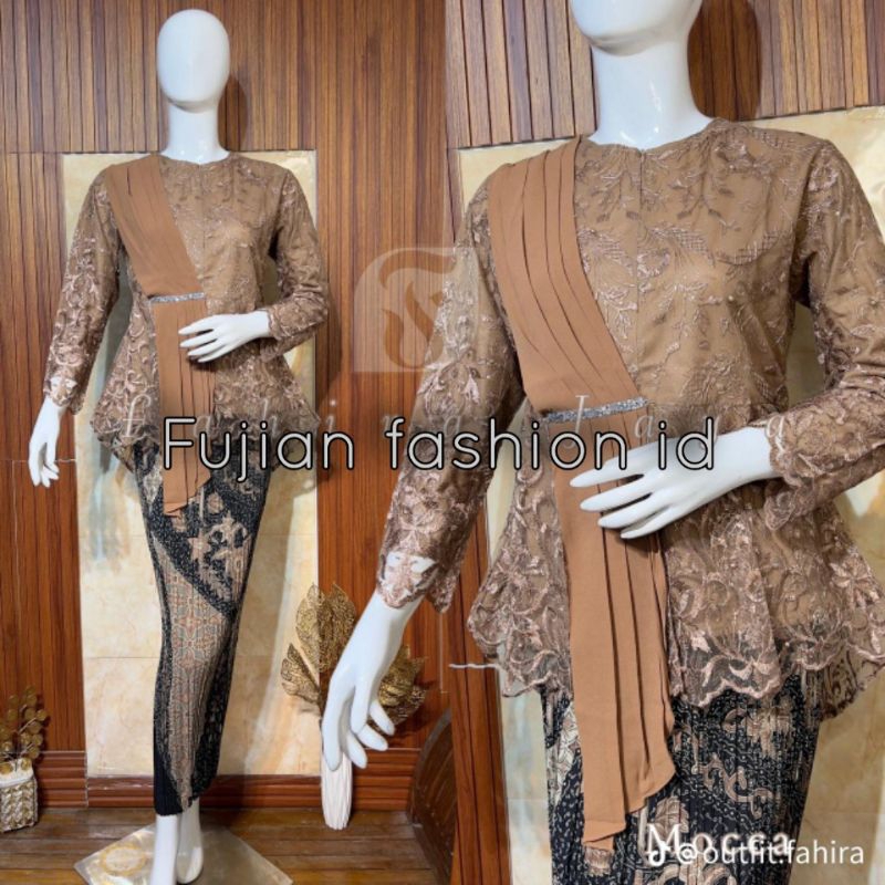Modern Aurel Shawl Blouse kebaya Set / Graduation Blouse kebaya / Party ...