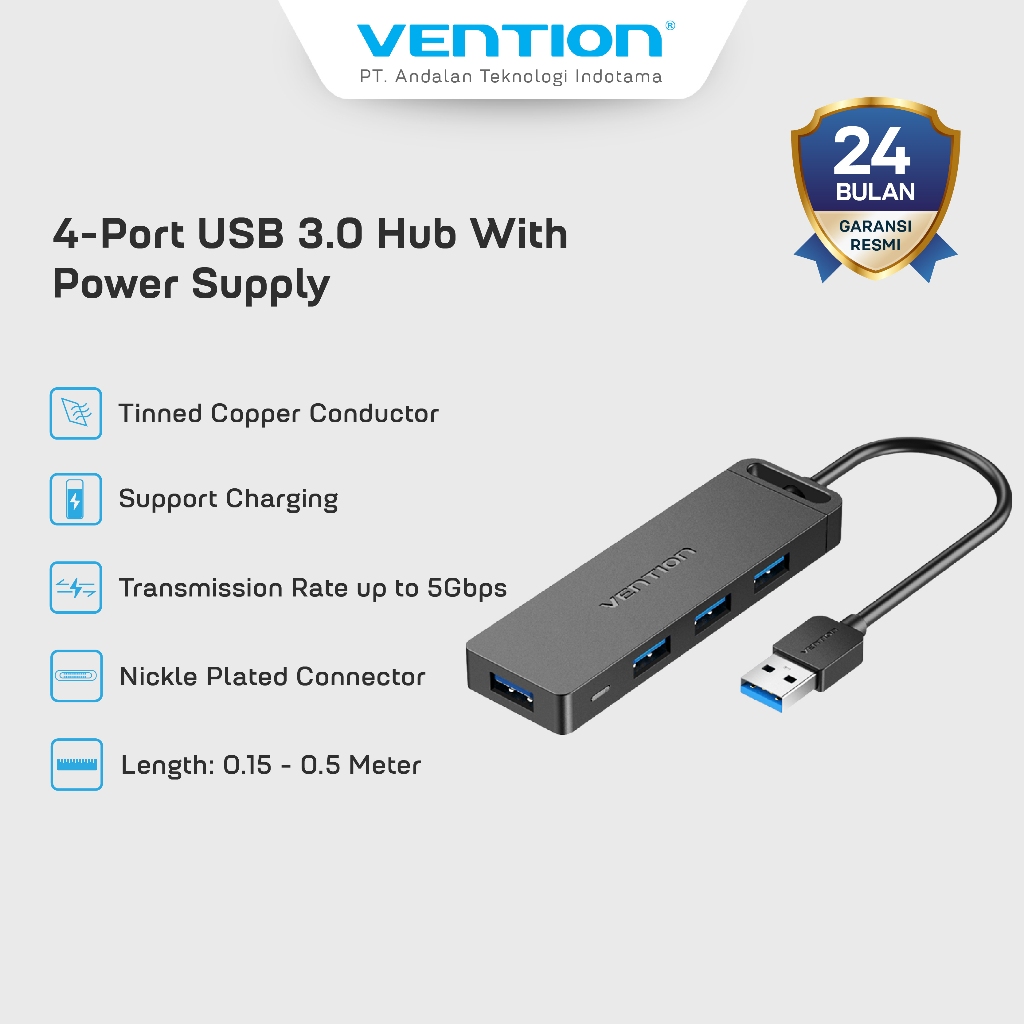Vention Hub 4in 1 USB 3.0 with Power Supply - CHL | Shopee Philippines