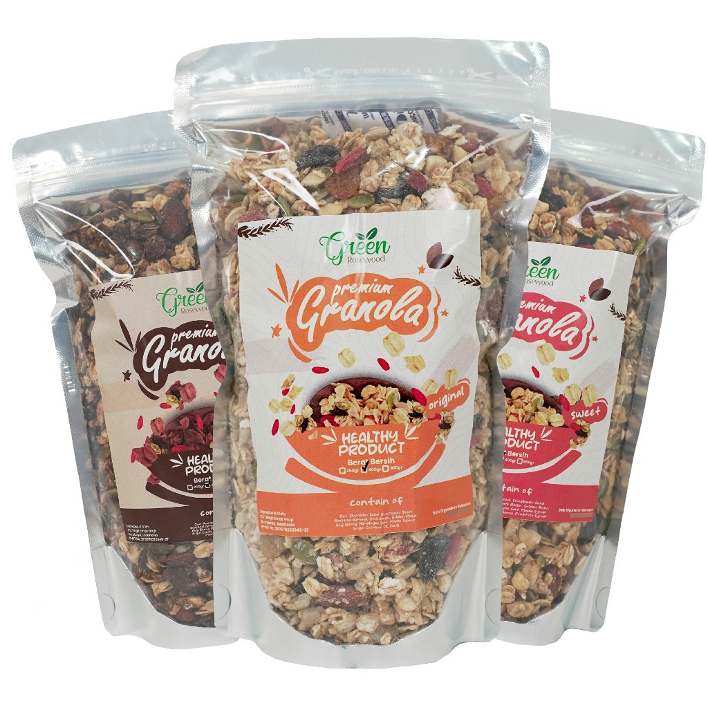 GRANOLA PREMIUM 400 GR - GRANOLA 400 GRAM - HEALTHY CEREAL 400GR ...