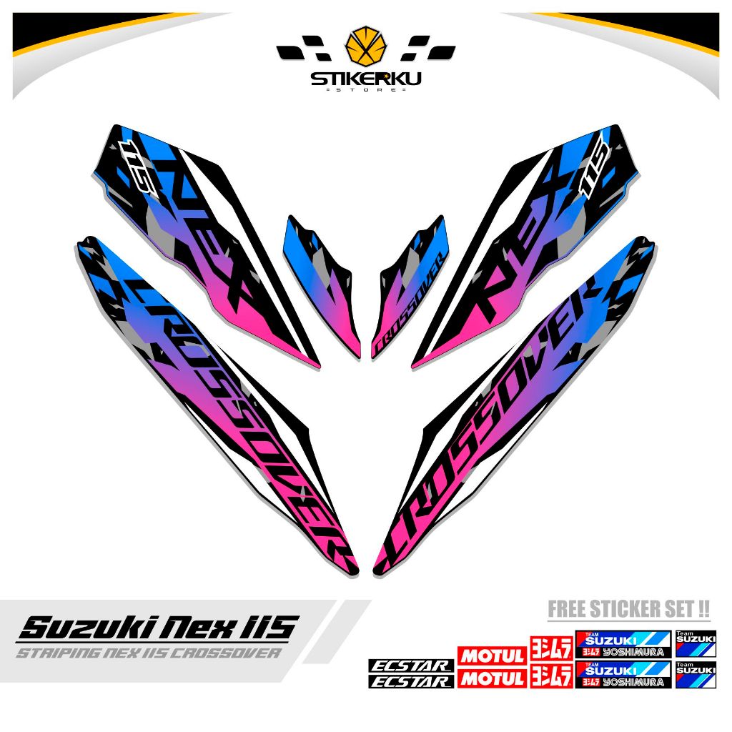 Sticker SUZUKI NEX 115 / MTF 6 / STRIPING NEX 2 / SETIKER NEX CROSSOVER ...