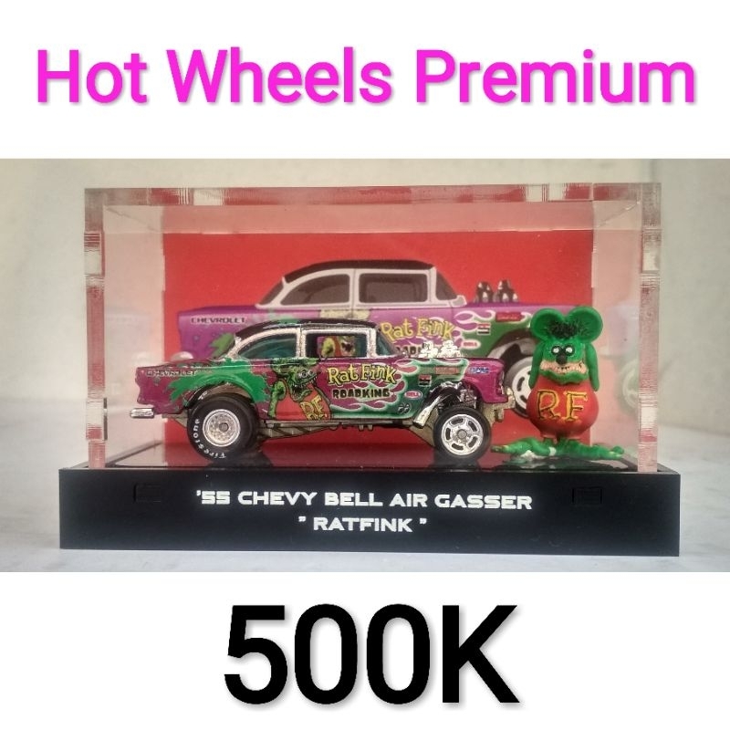 Hot Wheels Premium 55 Chevy Doorbell Air Gasper Custom Rat Fink ...