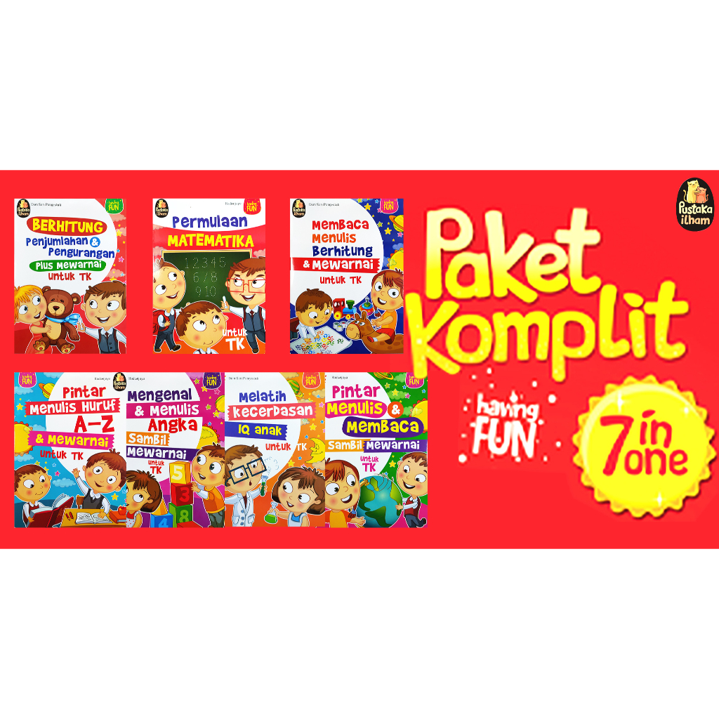 Complete Package Of HAVING FUN 7 IN 1 For Kindergarten & PAUD (7Book ...