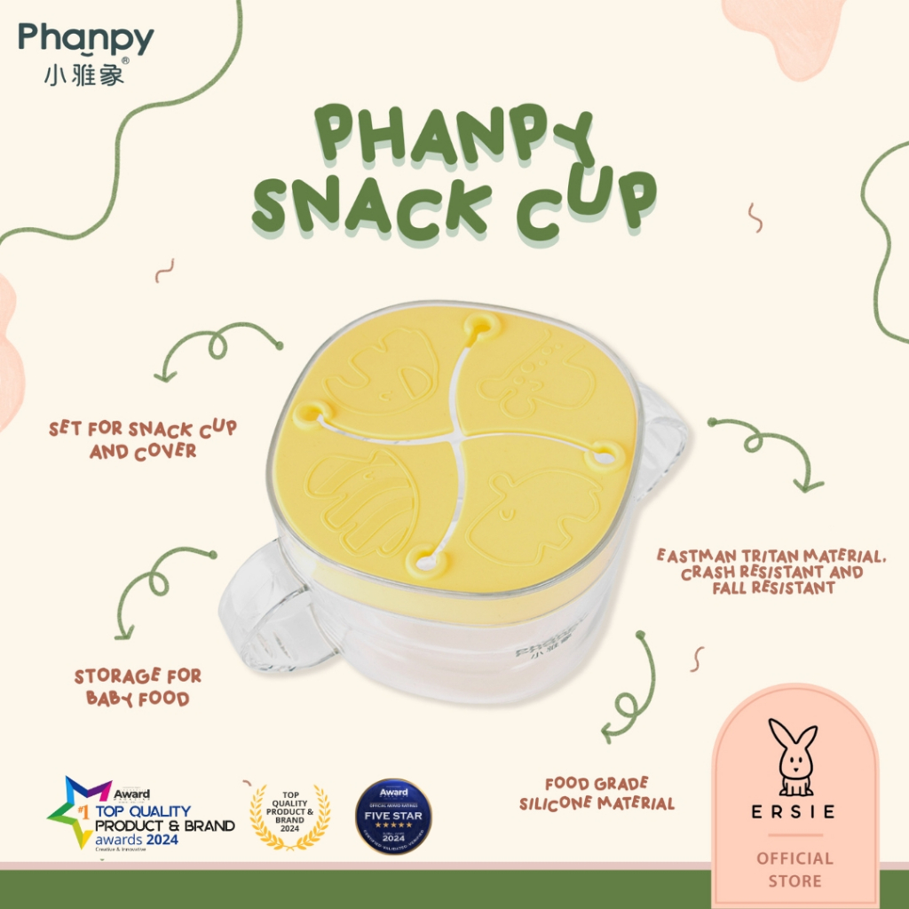 Ersie Phanpy Tritan Snack Cup | Mpasi baby snack container | Shopee ...