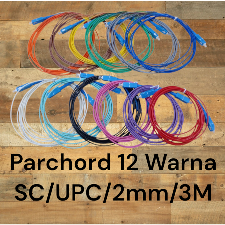 Patchord Package 12 Colors SC/UPC/2mm/3M (1 Pack contains 12 Colors ...