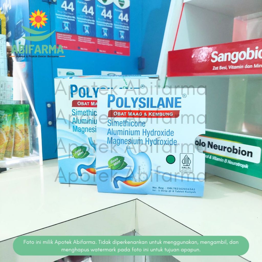 Polysilane Chewable Tablets Strip 8 Tablets / Ulcer Medicine | Shopee ...