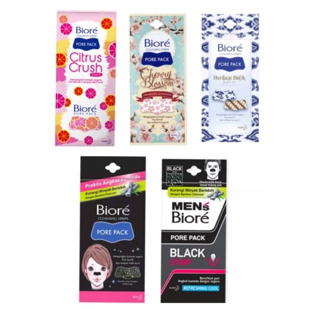 Biore pore pack contains 4 - biore pore pack - biore blackhead plaster ...