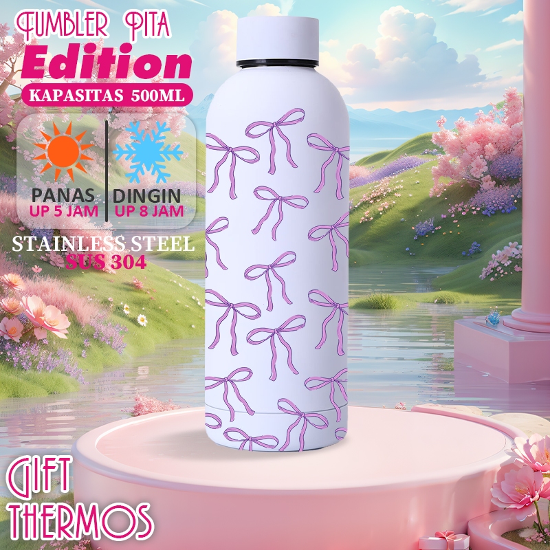 Ribbon Tumbler Korean Coquette Tumbler - VIRAL CUTE PITA Graduation ...