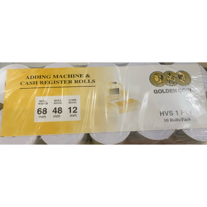 Ncr Roll GOLDEN COIN Cash Register Paper (68mm x 48mm x 12mm) *price ...