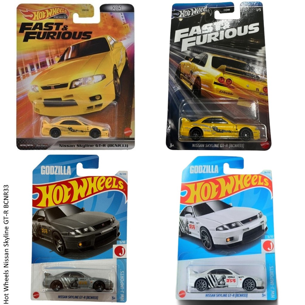 Hot Wheels Nissan Skyline GT-R BCNR33 R33 Premium Godzilla FF | Shopee ...