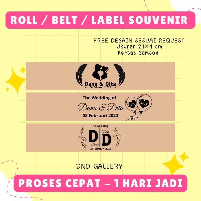 SOUVENIR LABEL / SOUVENIR CARD ROLL / SOUVENIR ROLL LABEL / SOUVENIR ...