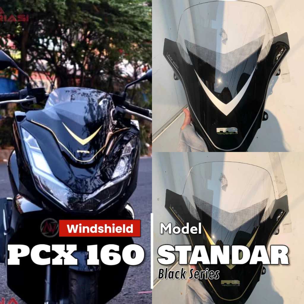 Honda PCX 160 Windshield Visor Standard Model Black Series Clear List ...