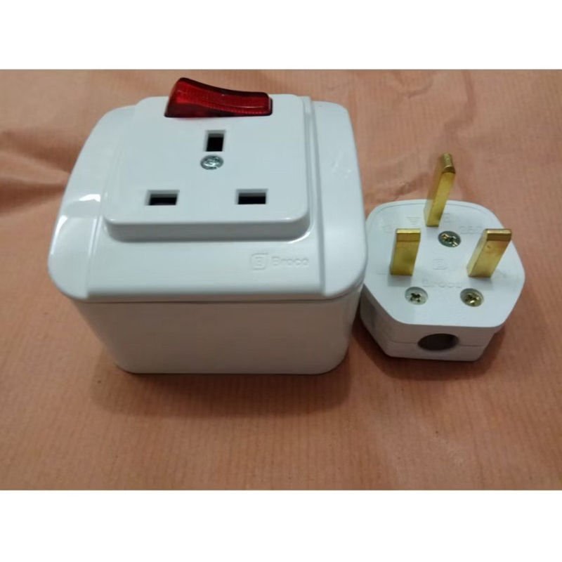 Broco Electrical AC Socket Outbow Set / AC Plug | Shopee Philippines