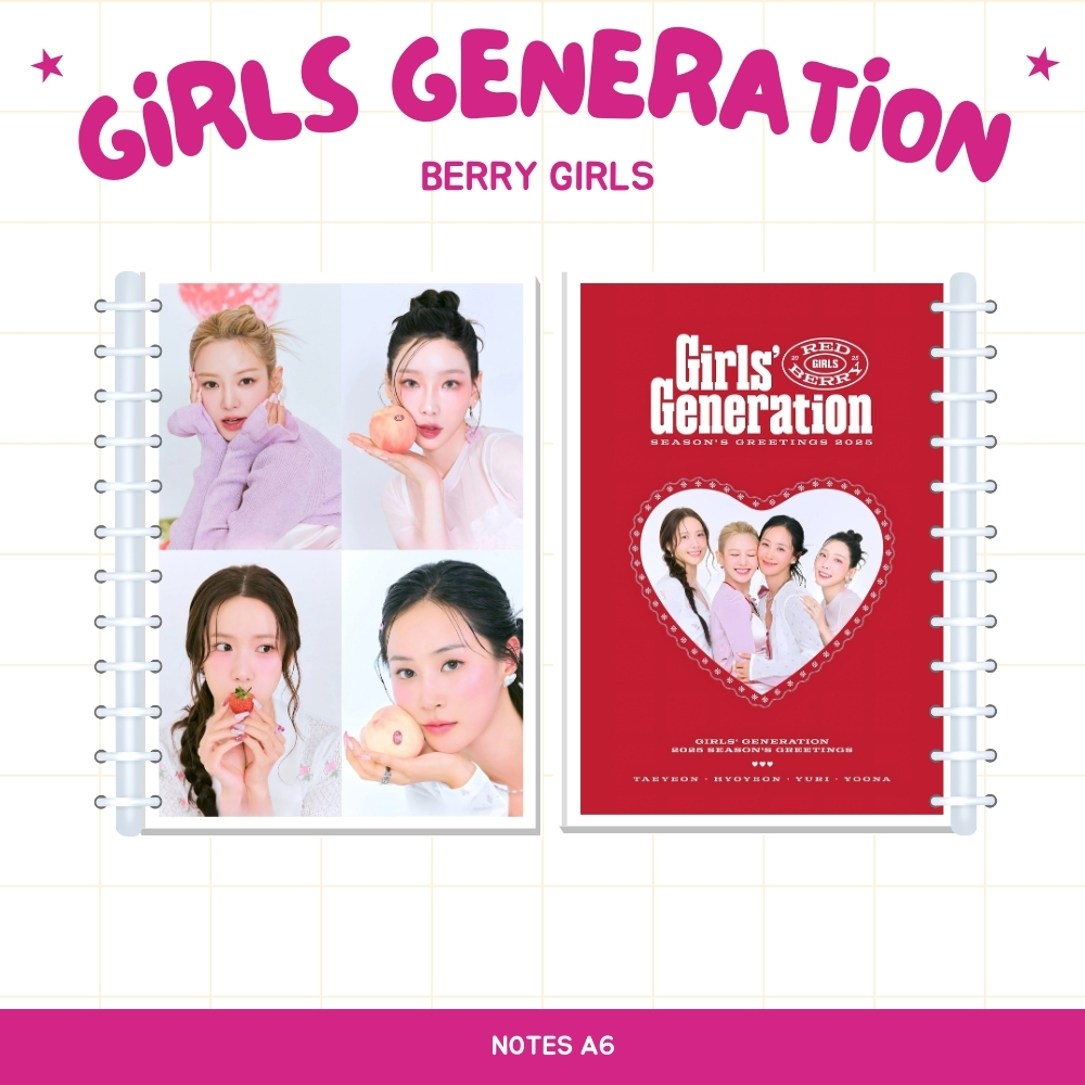 A6 NOTES GIRLS GENERATION BERRY (CONTENTS 40 HVS + 2 SIDED LAMINATED ...