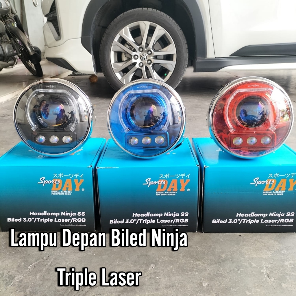 7 inch Biled NINJA Lamp DAY SET TIGER REVO PNP NINJA SCORPIO MP BATOK ...