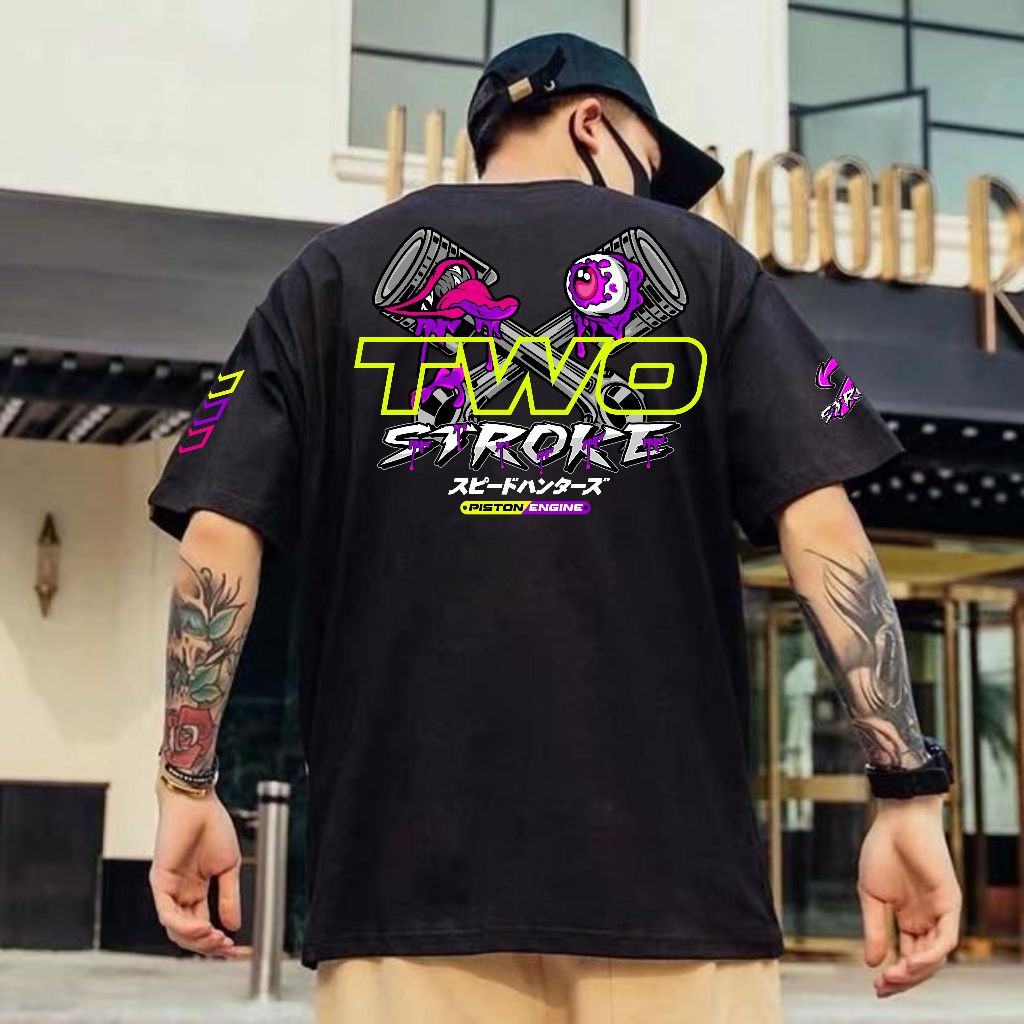 MESIN Racing T-shirt 2 STROKE Machine Distro Clothes 2 STROKE TWO ...