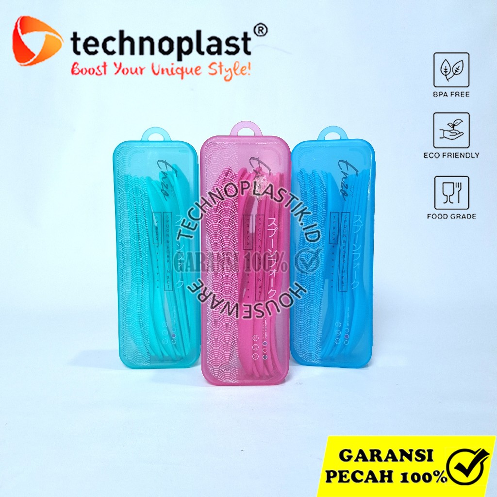 Technoplast Enzo Spoon Fork Set Of 12Pcs With Cover/Spoon Fork Set ...