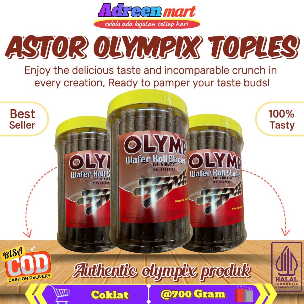 Astor OLYMPIX WAFER CHOCHOLATE STICK JAR FULL VARIANT MODELS | Shopee Philippines