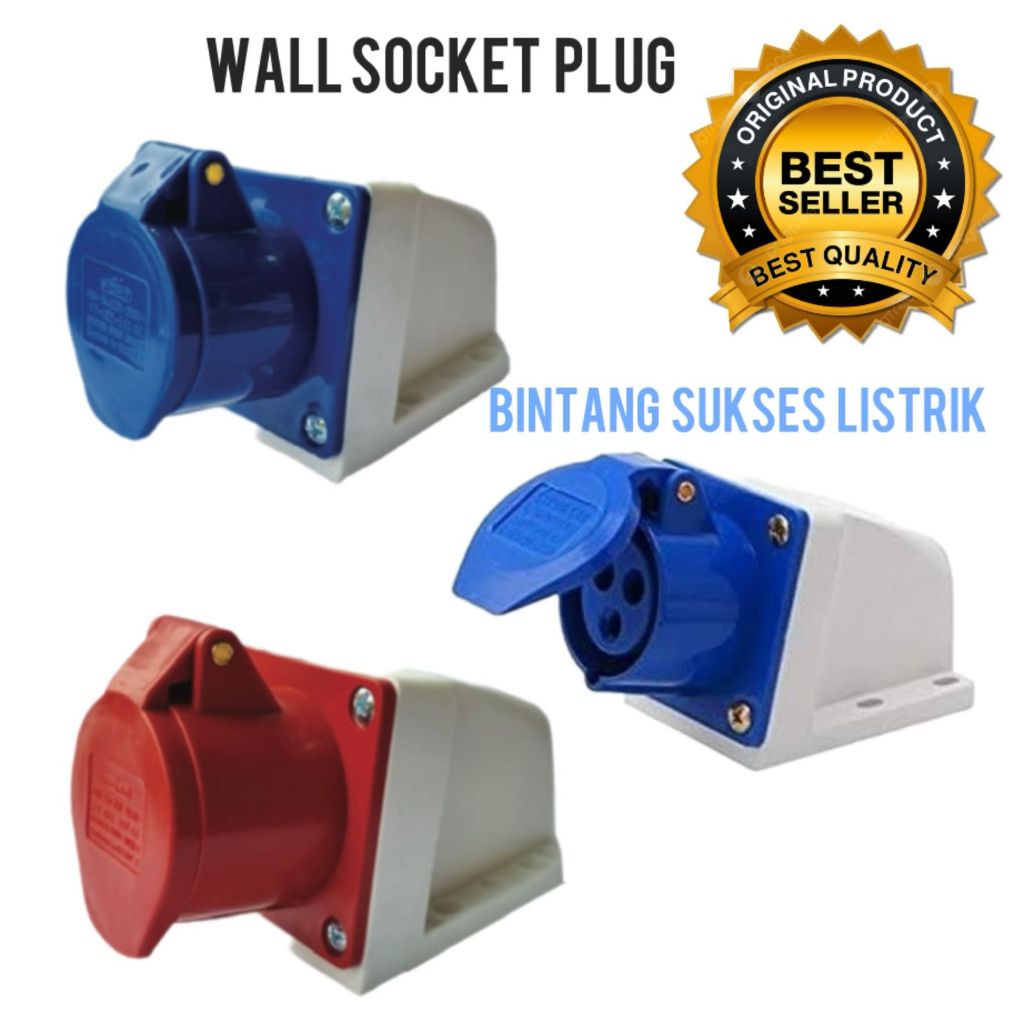 Wall Socket 5 Pole 63A / Surface Mounting 5 Pin 63 Amper (135) | Shopee ...