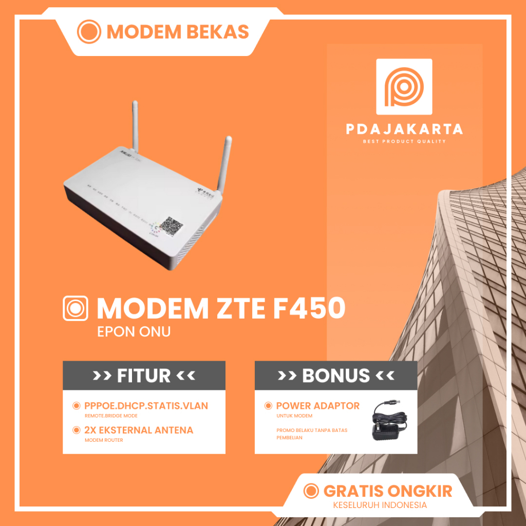 Original Used ZTE F450 V2/V3 Epon Onu Modem Modem Modem | Shopee ...