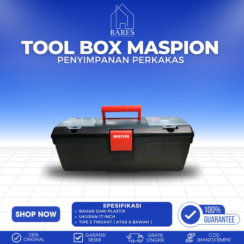 Toolbox Maspion BM-T163 Tool Storage Box Tool Box | Shopee Philippines