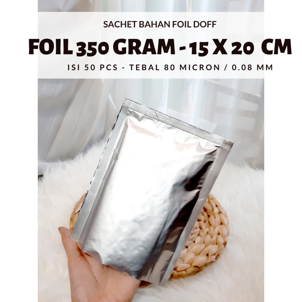 350 Gram Doff Foil Sachet - 50 Pcs. 300 Gram Aluminum Foil Food ...