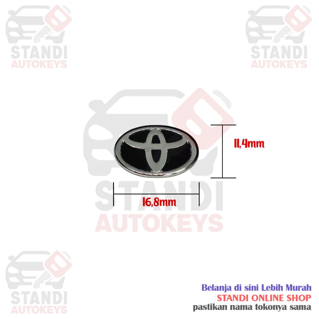 Acrylic Sticker Key Emblem Oval Logo Folding Key for Toyota OEM ...