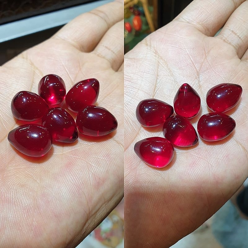 MATA MERAH Siam JUMBO RED EYE WATER DROP STONE | Shopee Philippines
