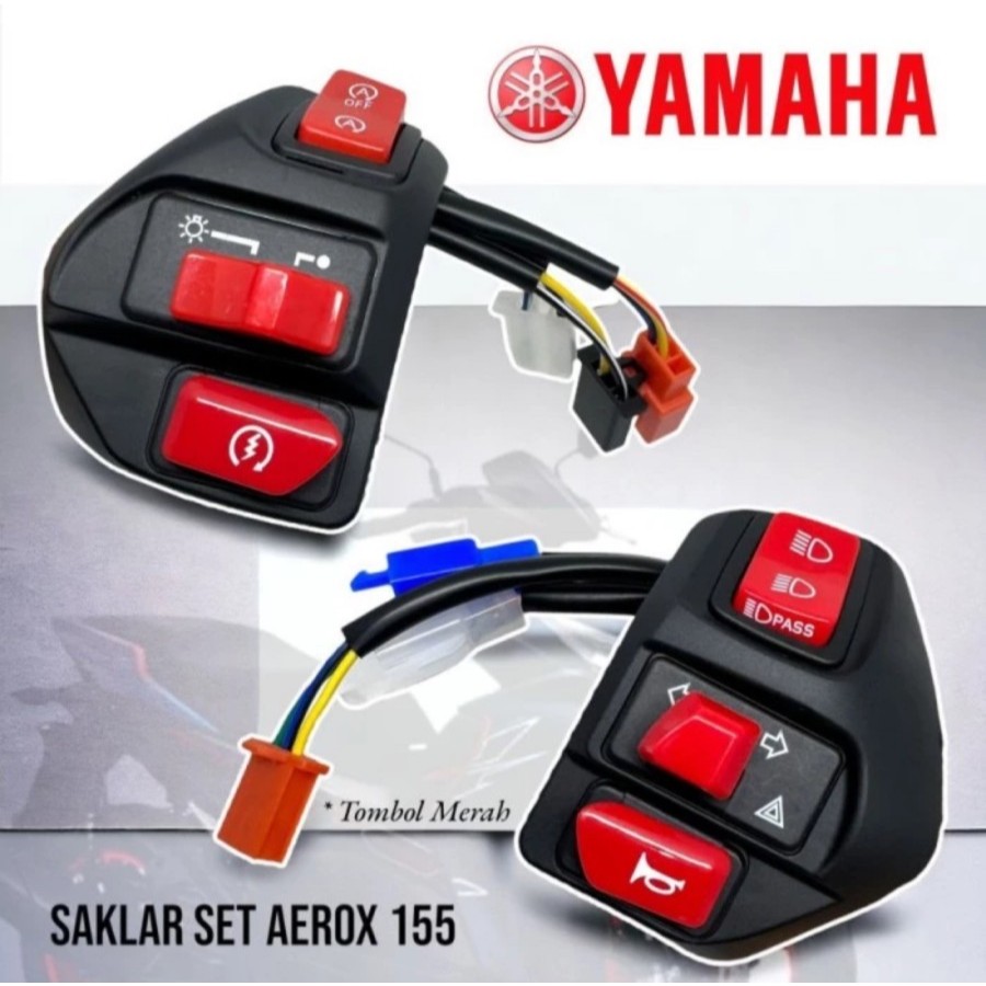 MERAH TOMBOL Vietnam AEROX Switch Full Red PNP AEROX Button Set ...