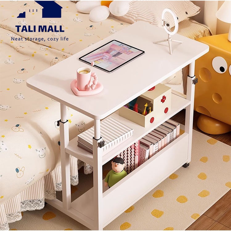 Laptop Desk Portable Study Desk with Wheels Adjustable Desk Folding ...