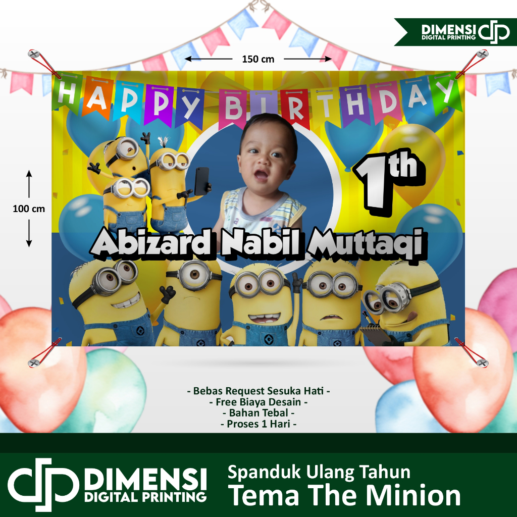 Children's birthday banner the minion theme / minion birthday banner ...