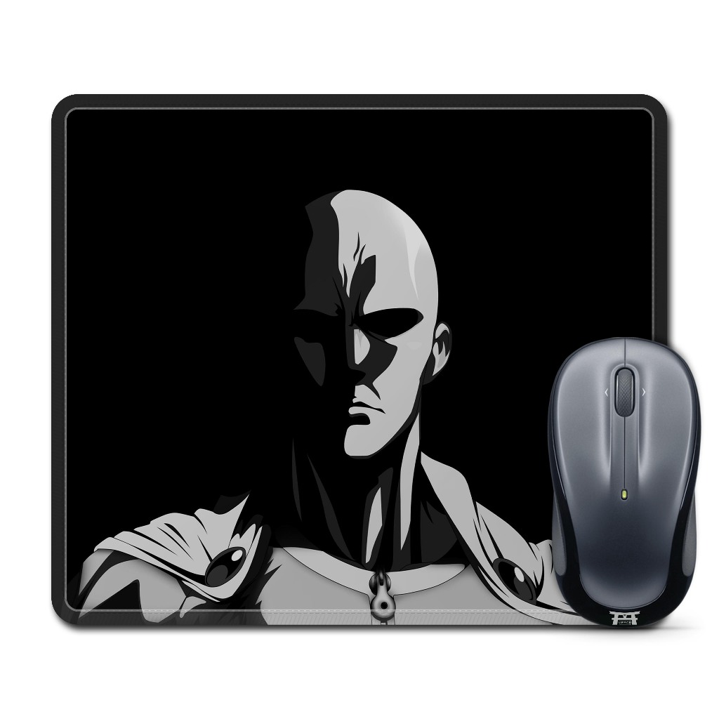 Saitama SERIOUS BW anime gaming Mouse pad - ONE PUNCH MAN Rubber ...
