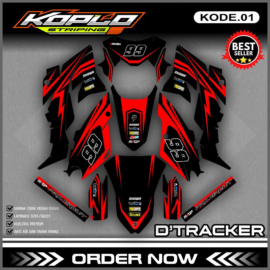 KLX Dtracker 150 New Fullbody Cross Motorcycle Sticker Decal - KLX DTX ...